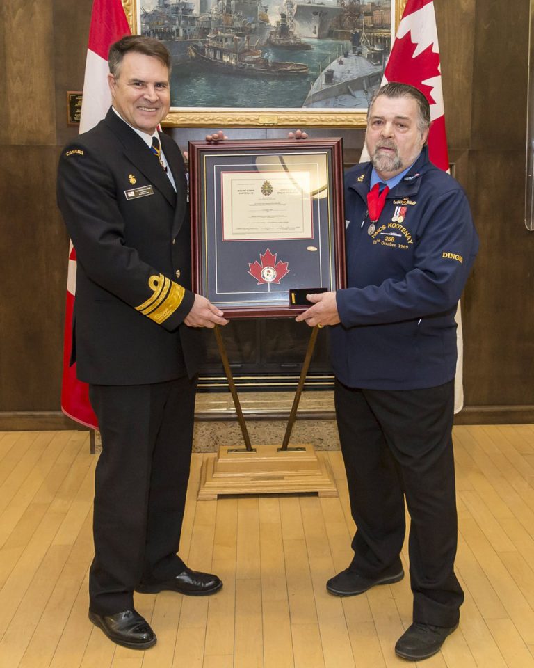 Wound Stripe for HMCS Kootenay survivor | Trident Newspaper