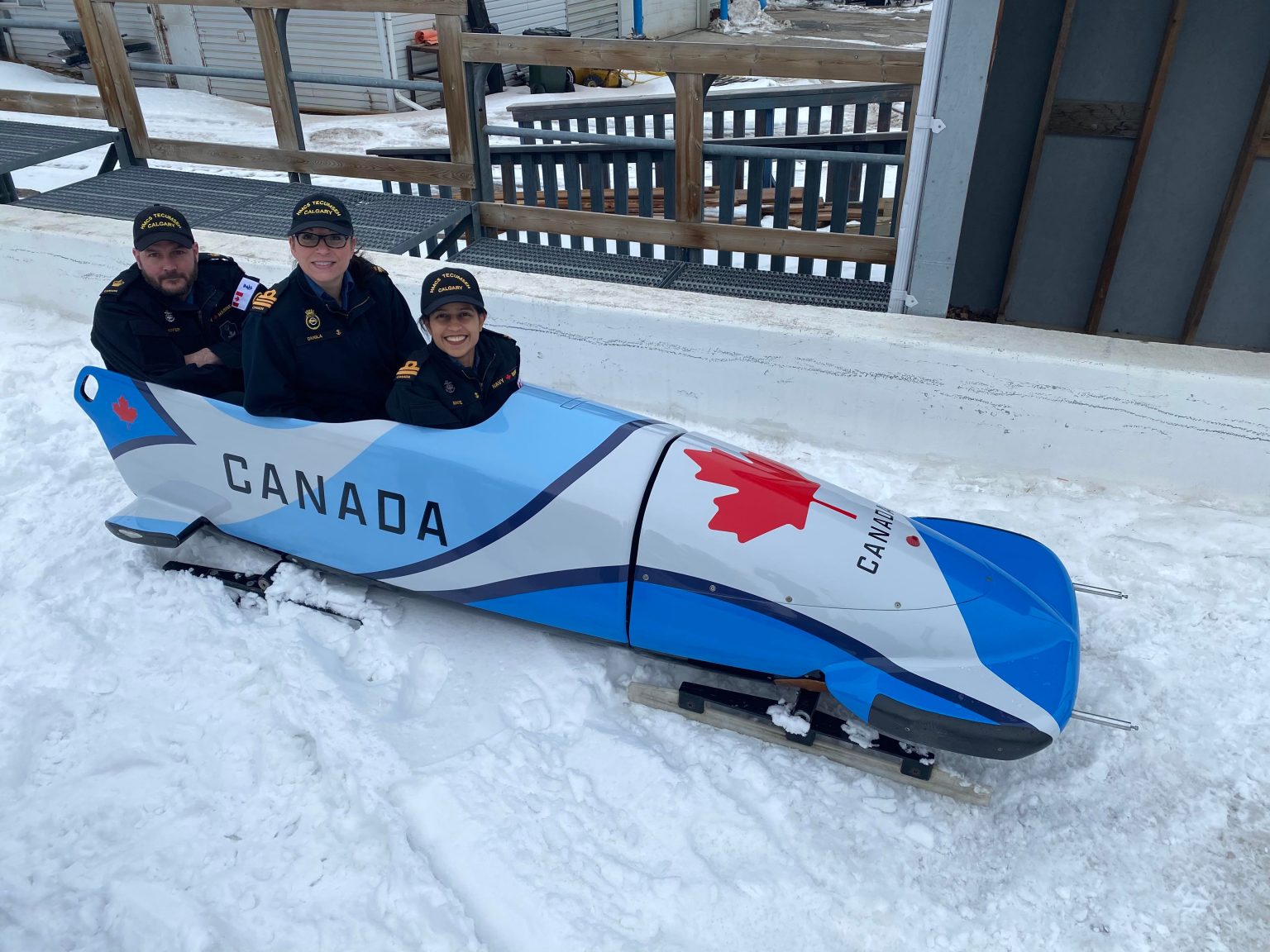 Olympians on track with Navy-themed sleds | Trident Newspaper