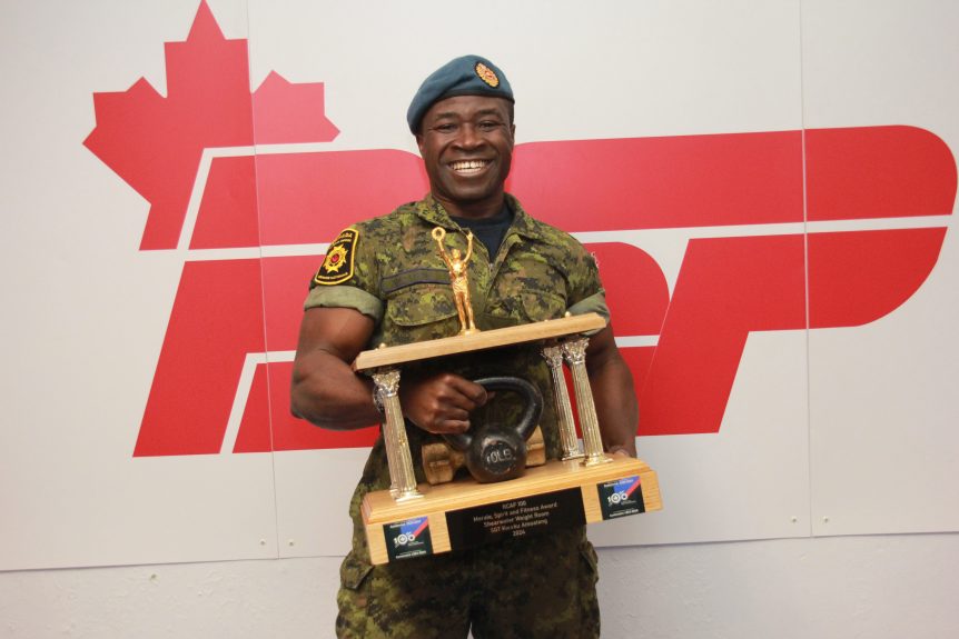 12 Wing firefighter presented with RCAF 100 award | Trident Newspaper